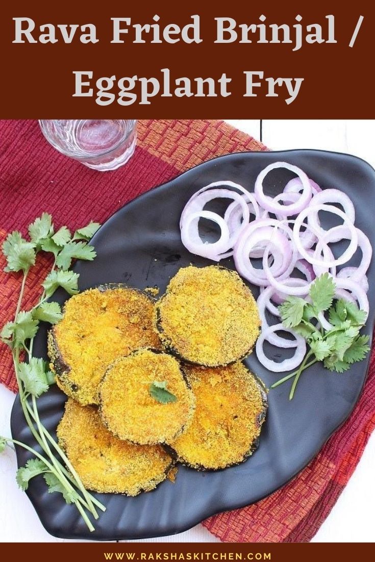 Brinjal Rava Fry | Rava Fried Eggplant - Raksha's Kitchen
