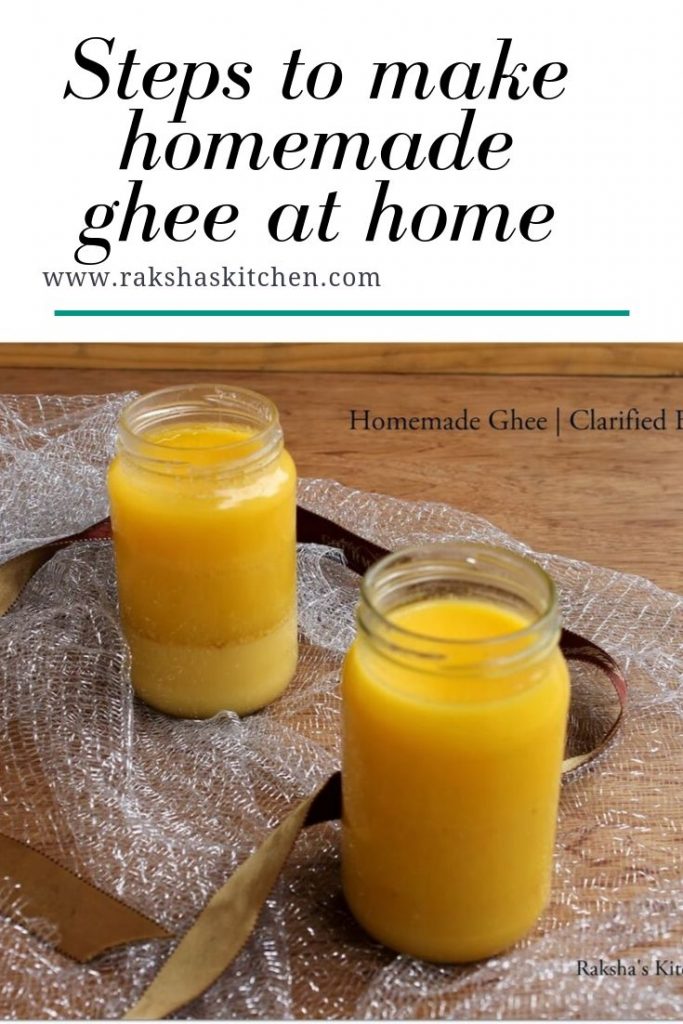 Step-By-Step Pictures To Make Ghee From Scratch At Home - Raksha's Kitchen