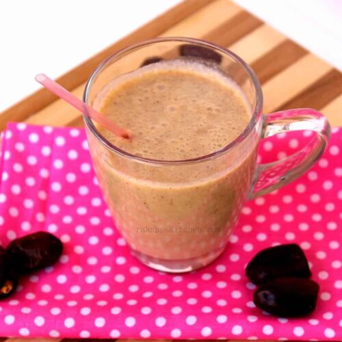 Dates Milkshake | Dates Shake - Raksha's Kitchen