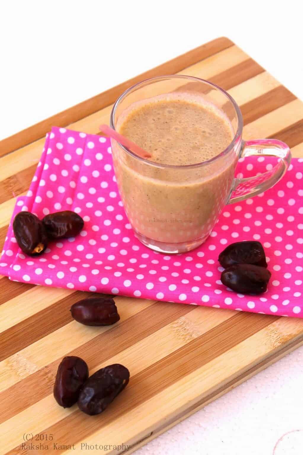 Dates Milkshake | Dates Shake - Raksha's Kitchen