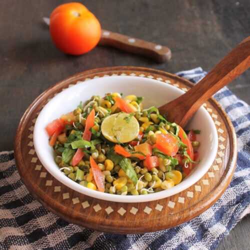 Sprouts Mung Bean Recipe | Sprouted Moong Salad - Raksha's Kitchen