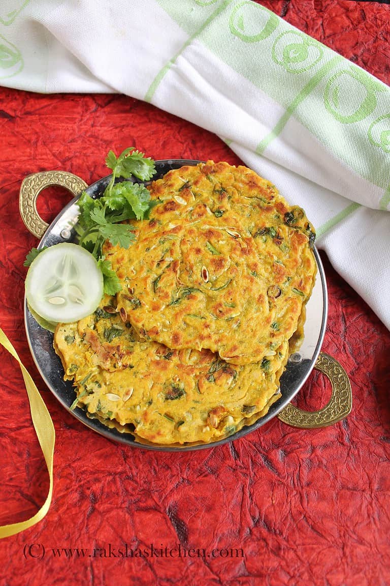 Cucumber Thalipeeth - Raksha's Kitchen