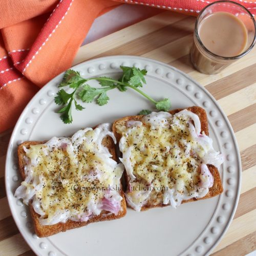 Onion Parmesan Toast - Raksha's Kitchen