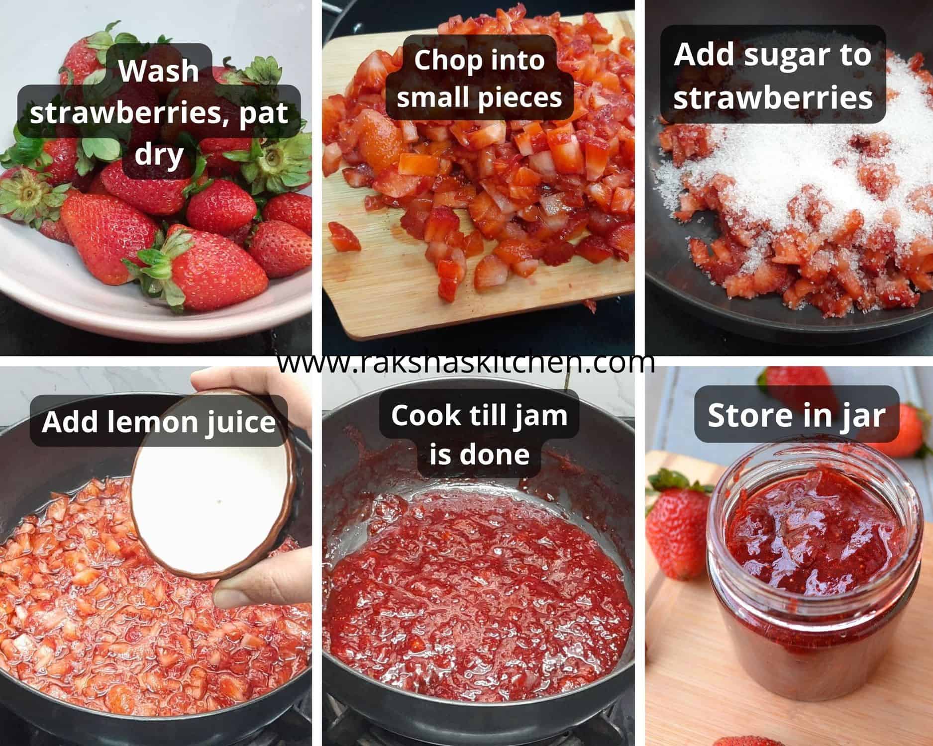 Homemade Strawberry Jam – Just 3 Ingredients + Video - Raksha's Kitchen