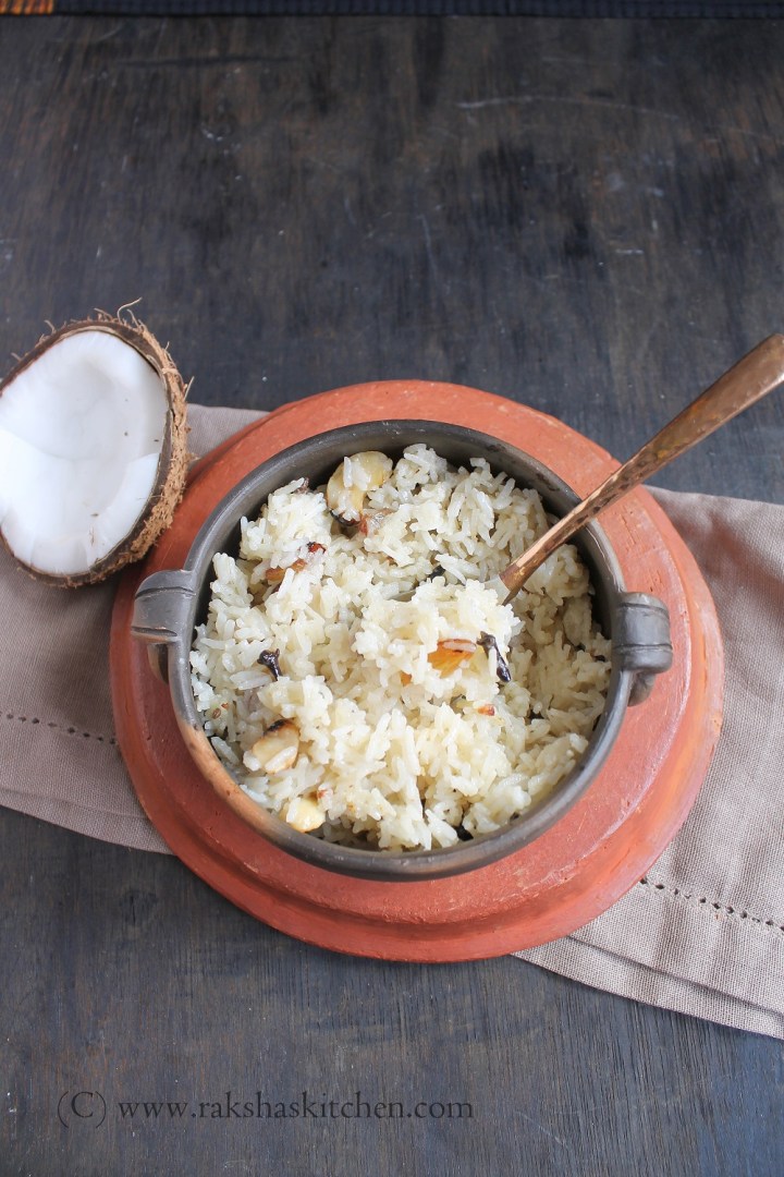 Sweet Coconut Rice - Raksha's Kitchen