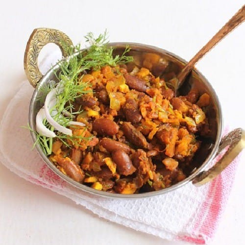 Rajma Stir Fry | Kidney Beans Stir Fry - Raksha's Kitchen