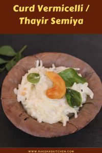 Thayir Semiya | Curd Vermicelli - Raksha's Kitchen