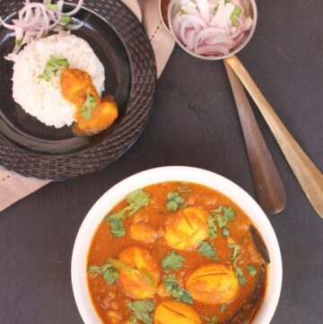 Bengali Egg Curry With Potato - Raksha's Kitchen