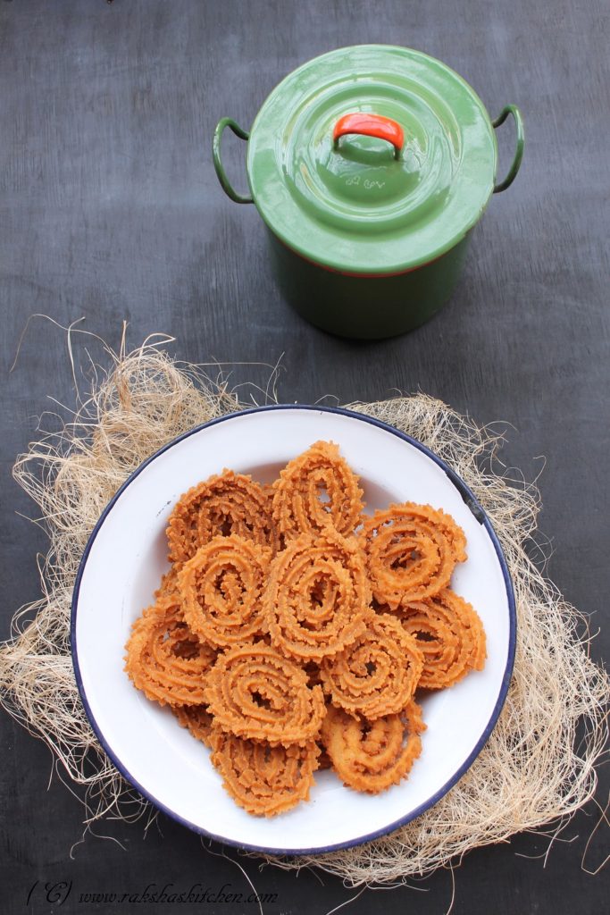 Rice Flour Chakri Or Muruku Recipe - Raksha's Kitchen