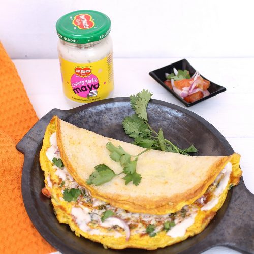 Egg Dosa with Cheesy Garlic Mayo - Raksha's Kitchen