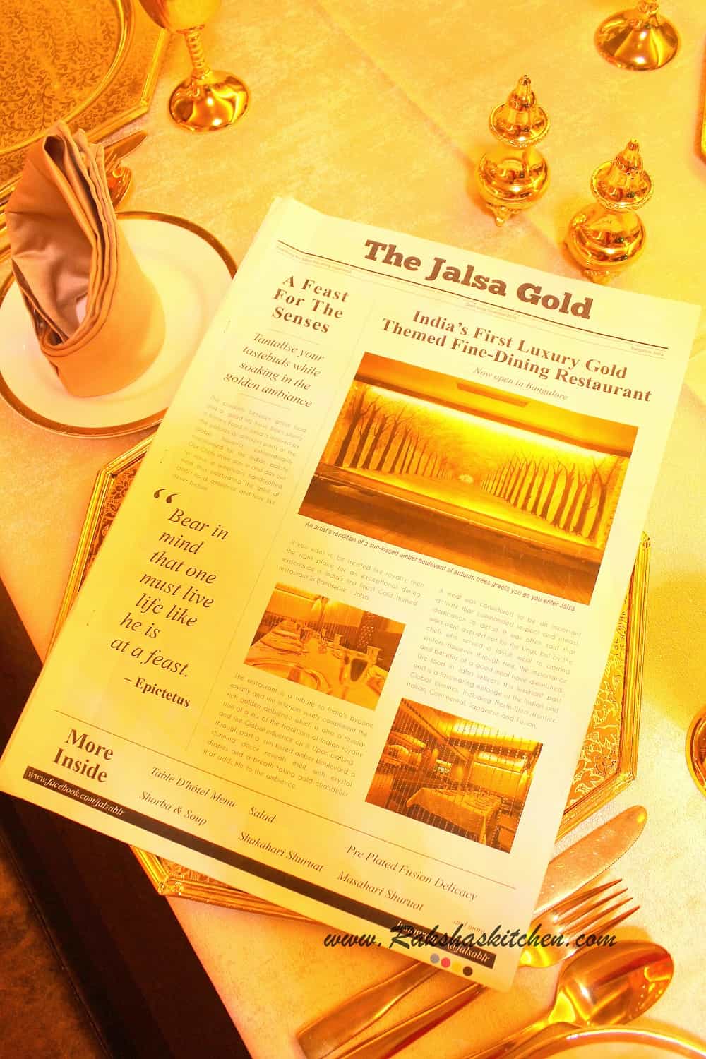 Jalsa Gold, Bangalore - A Restaurant Review - Raksha's Kitchen