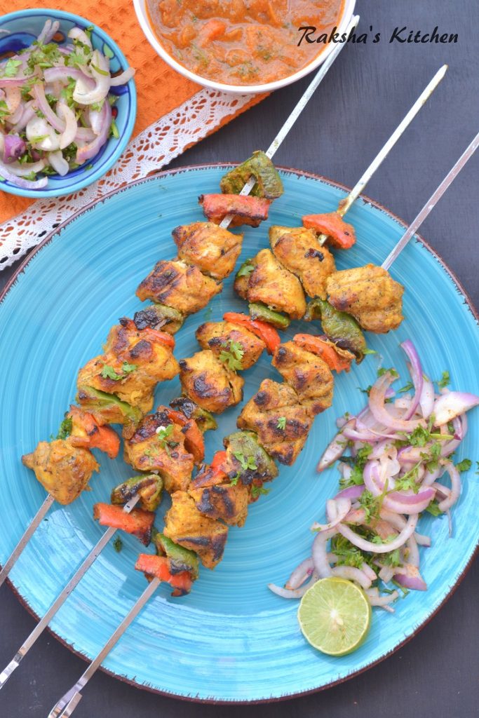 Chicken Tikka Kebab Recipe Made Using TTK Prestige Charcoal Barbecue ...
