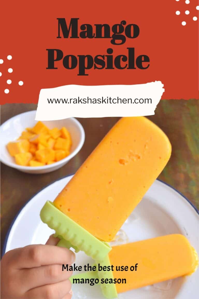 Mango Popsicle - Raksha's Kitchen
