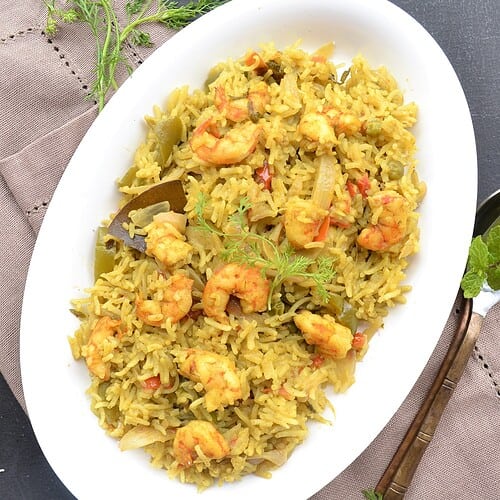 Goan Prawn Pulao With Coconut Milk - Raksha's Kitchen