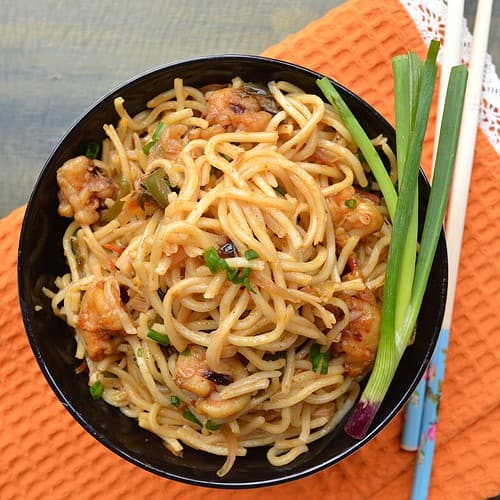 Prawn Schezwan Noodles Rakshas Kitchen