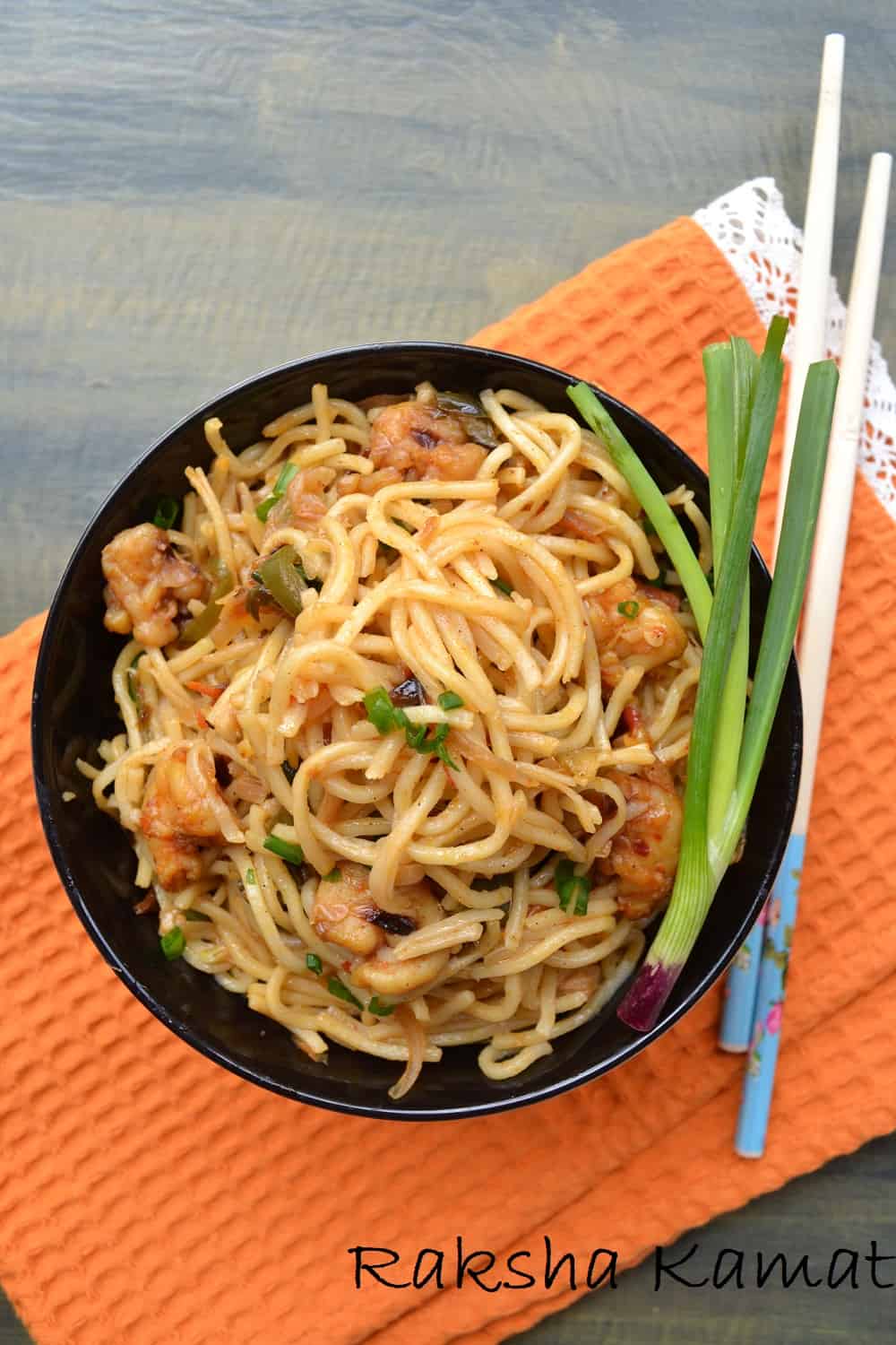 Prawn Schezwan Noodles Rakshas Kitchen