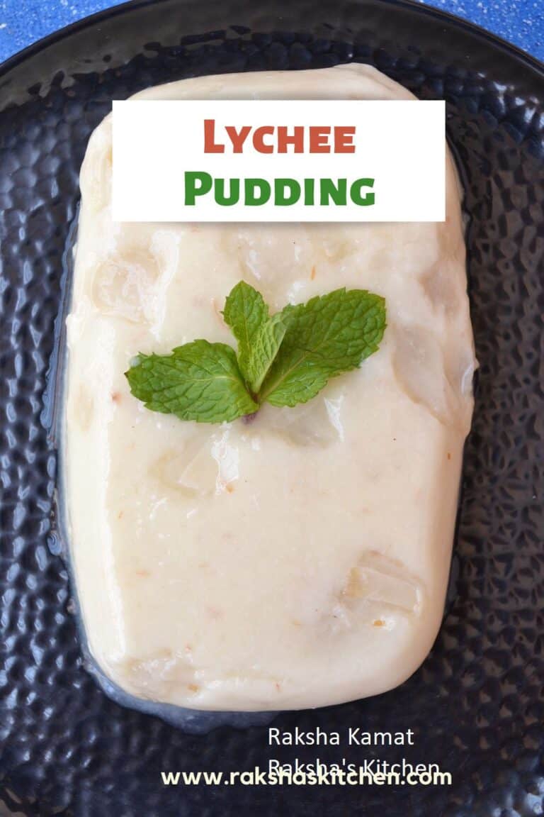 Lychee Pudding + Video - Raksha's Kitchen