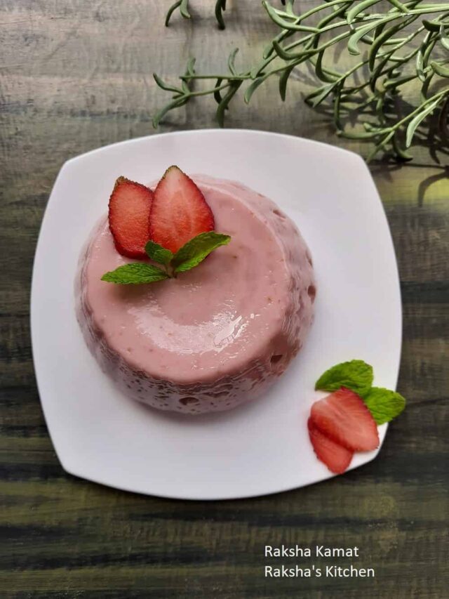 Strawberry Pudding - Raksha's Kitchen