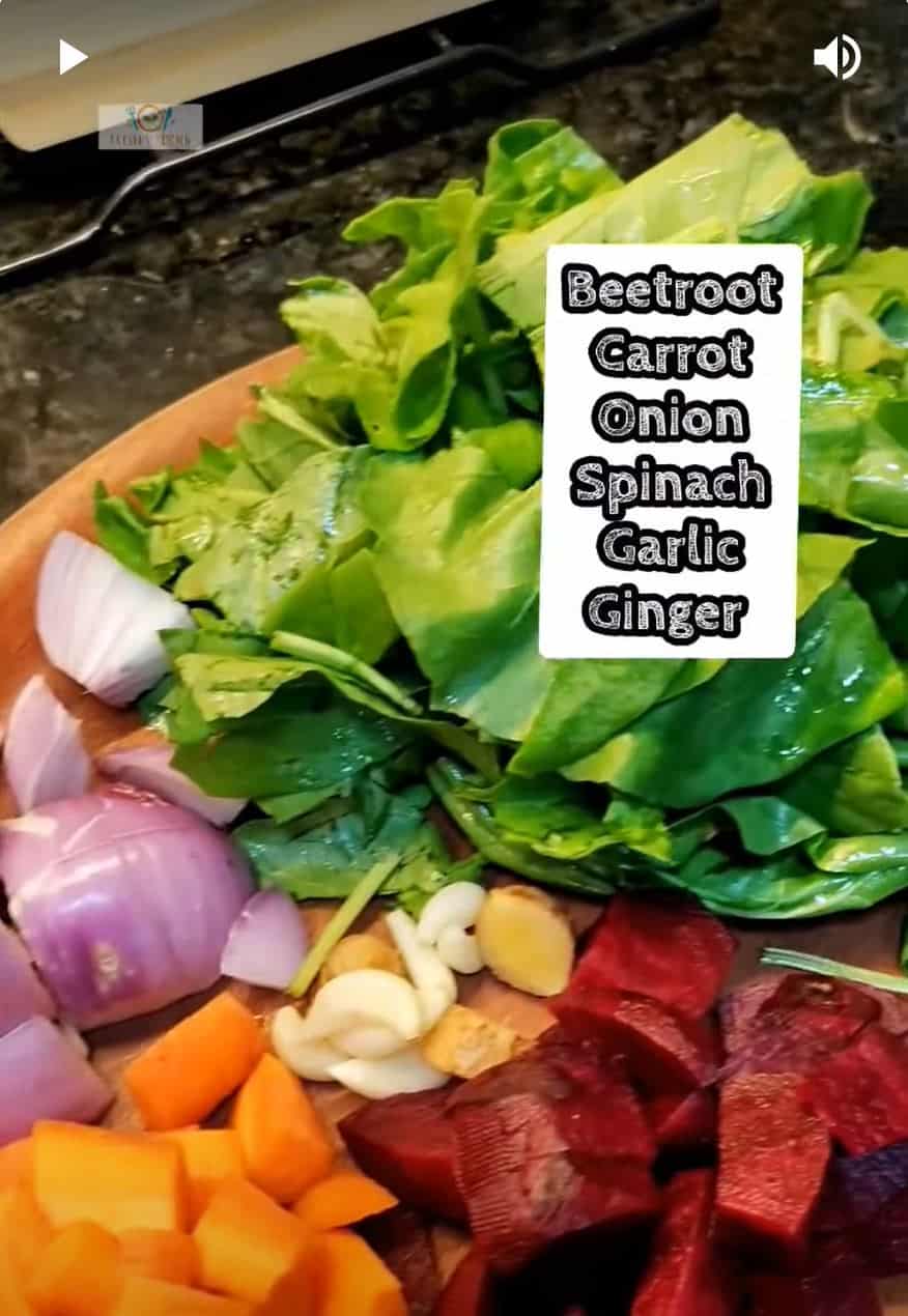 Beetroot, Carrot and Spinach Soup - Raksha's Kitchen