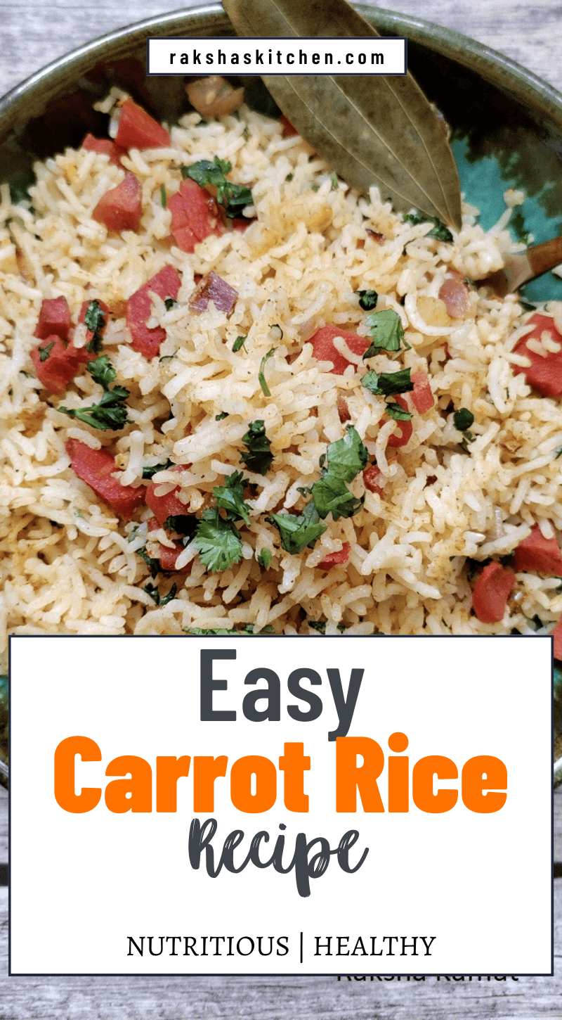 Carrot Rice Recipe - Raksha's Kitchen