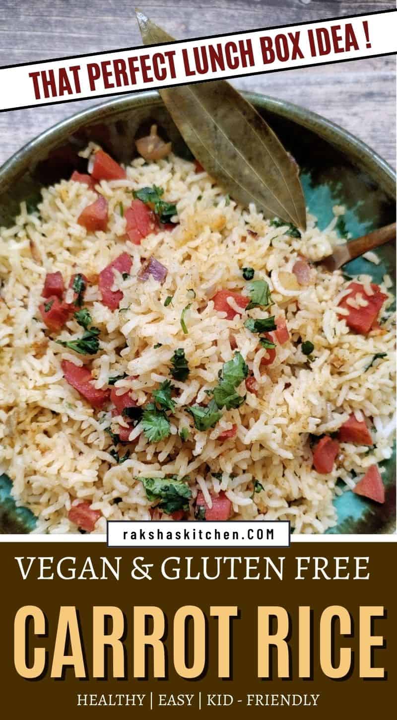 Carrot Rice Recipe - Raksha's Kitchen