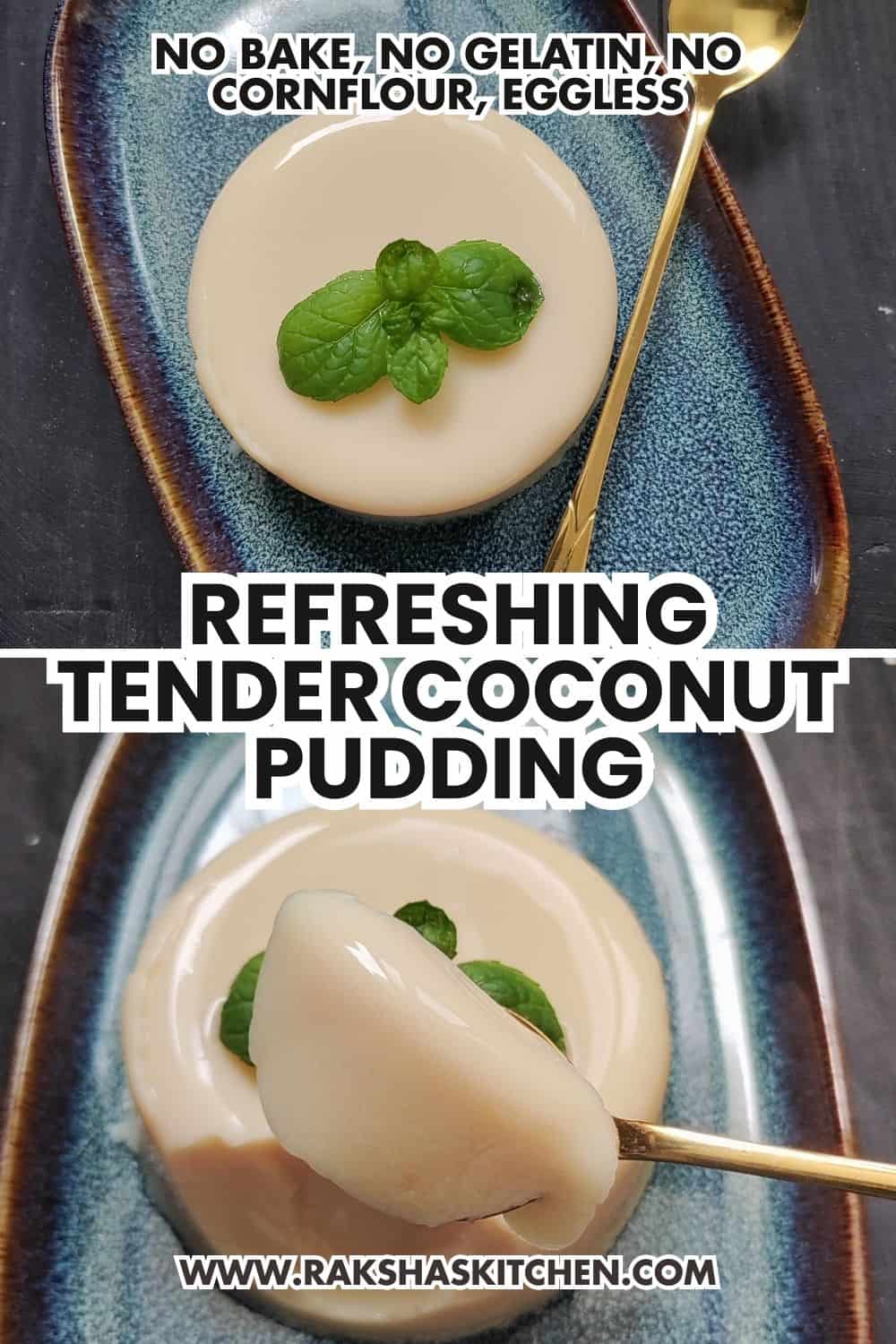 Tender Coconut Pudding - Raksha's Kitchen